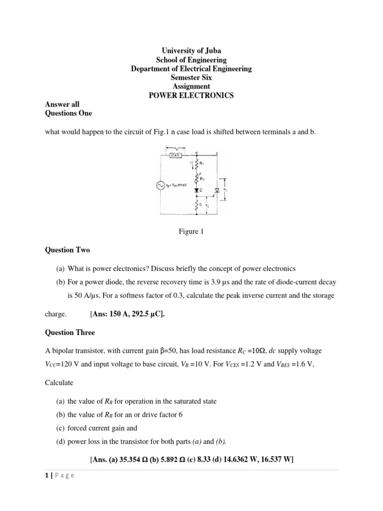 Power Electronics Asignmnet | PDF