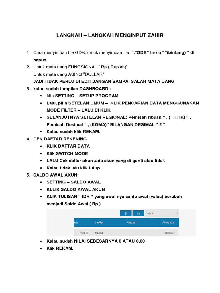 Langkah-Langkah Zahir | PDF | Pengelolaan Keuangan & Uang