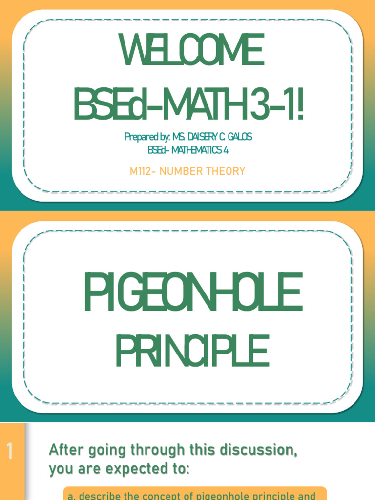 Pigeonhole Principle | PDF | Function (Mathematics) | Mathematics