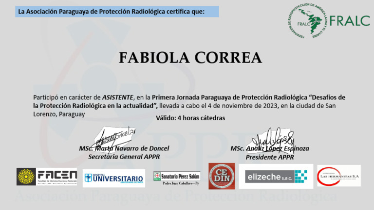 Certificado - Fabiola Correa | PDF