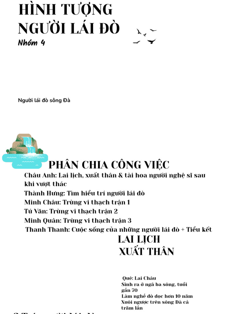 Nhóm C Anh - Hình Tư NG Ngư I Lái Đò Sông Đà | PDF