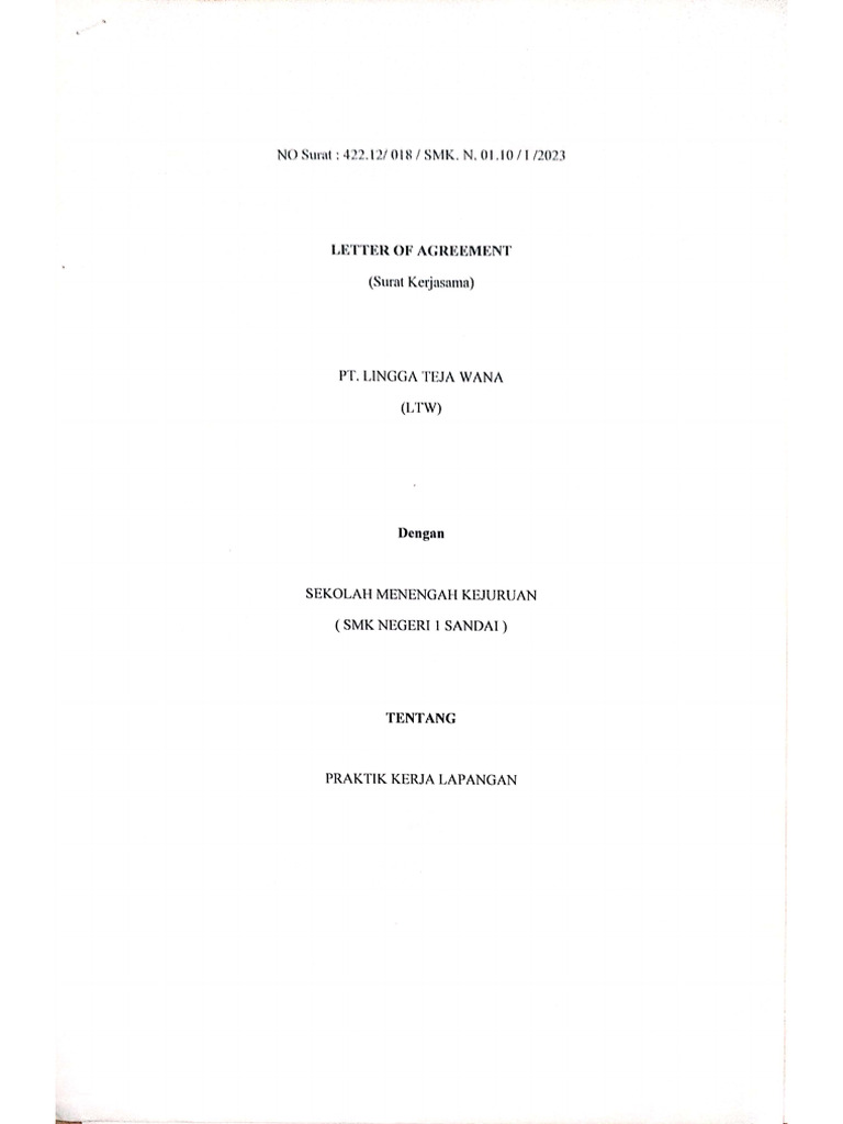 MOU Magang ATP | PDF