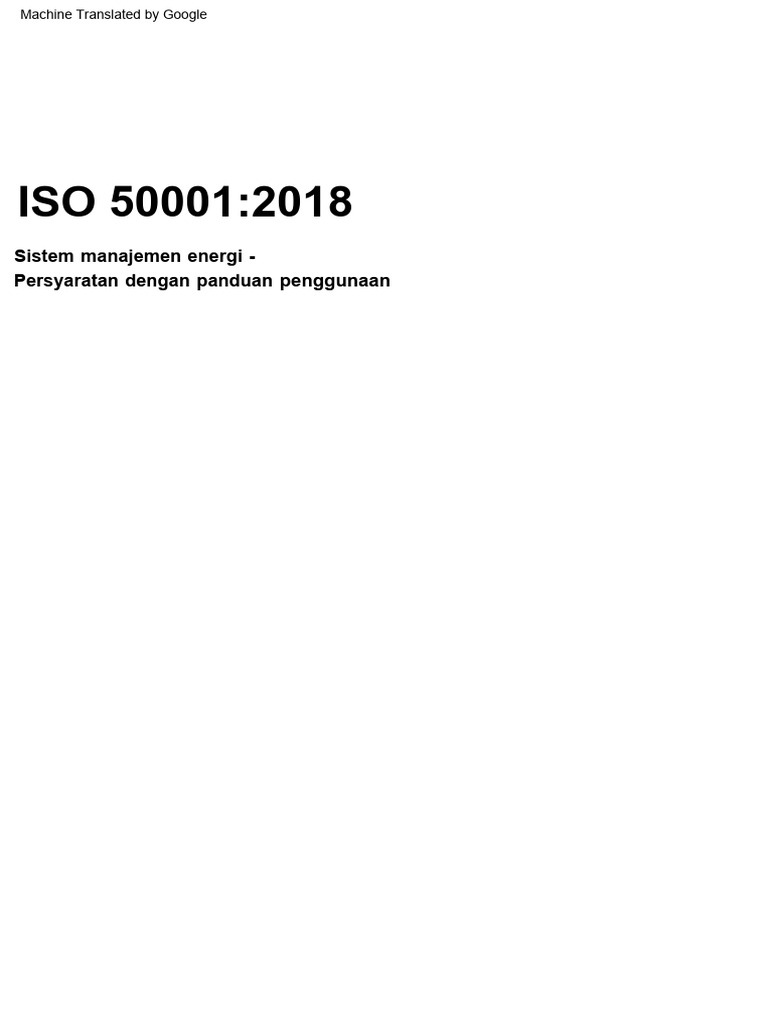 Standard ISO 50001-2018 - Training Purposes 00 | PDF