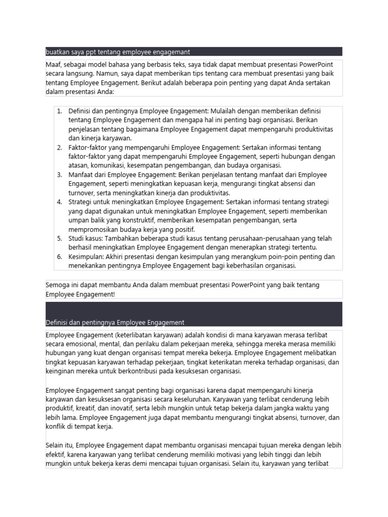 Strategi Meningkatkan Employee Engagement | PDF