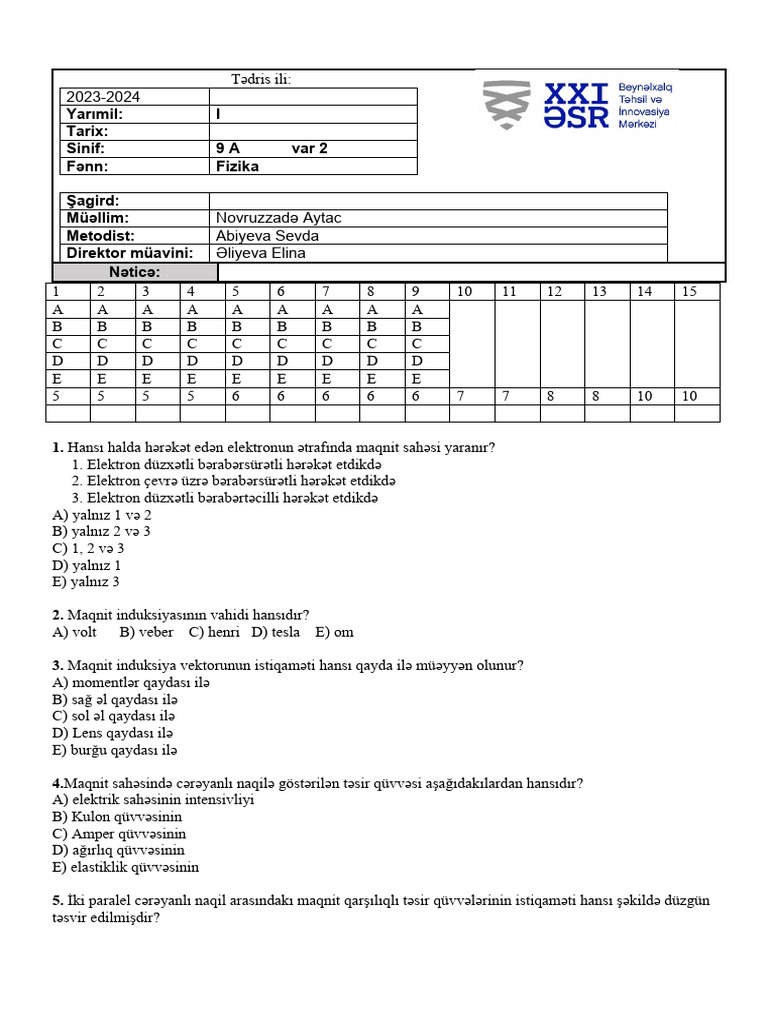 9 Fizka KSQ 2 Var2 | PDF