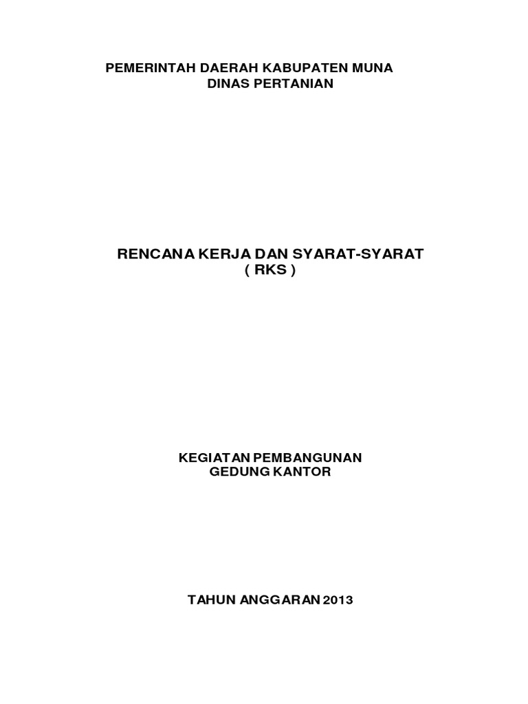 Adoc - Pub Rencana Kerja Dan Syarat Syarat Rks | PDF