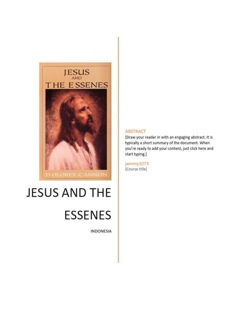 JESUS AND THE ESSENES - DOLORES CANNON-indonesia | Download Free PDF ...