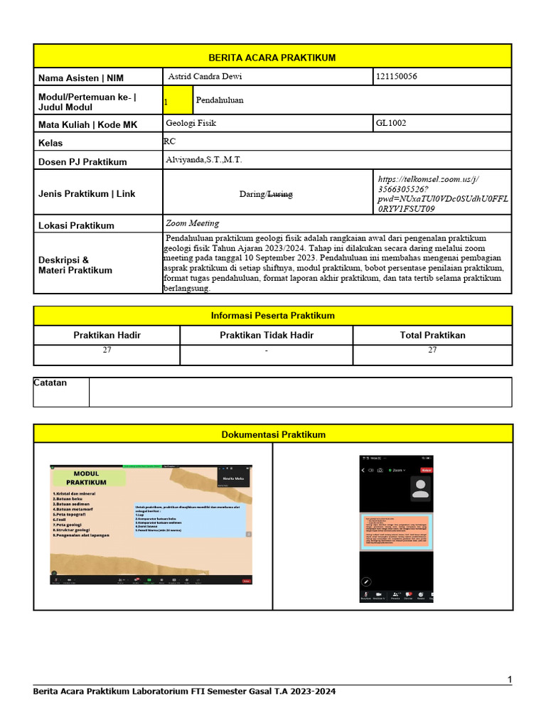 (Nama MK) - (Nama Mahasiswa) - (NIM) - Format BAP Gasal 2023-2024 | PDF