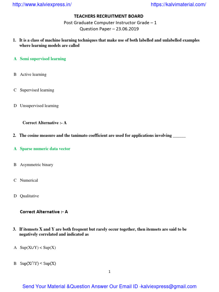 CS-2019-Question-Paper-Answer-Key-–-23.06.2019-1 | PDF | Inheritance (Object Oriented ...