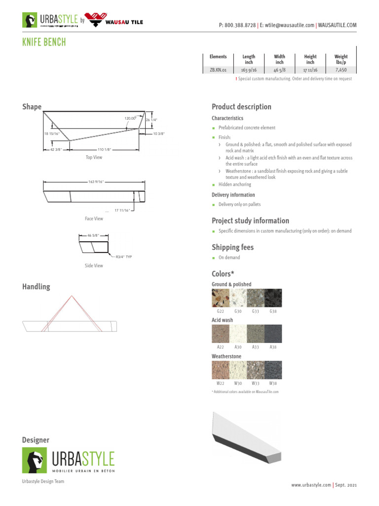 Knife Product Sheets Urbasytle WT | PDF | Materials