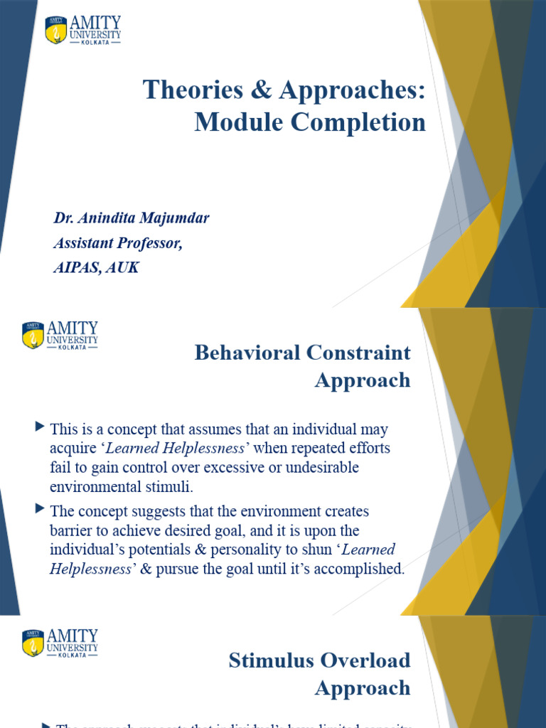 Theories & Approaches - Module Completion | PDF