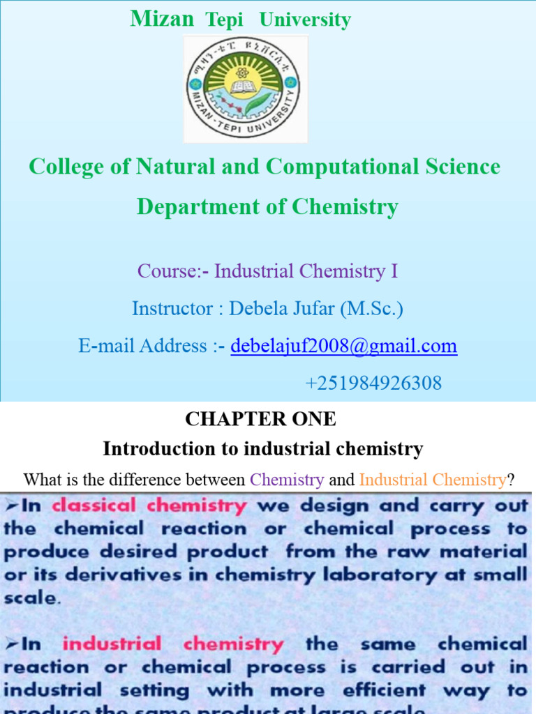Industrial Chemistry I | PDF | Sulfuric Acid | Sodium Chloride