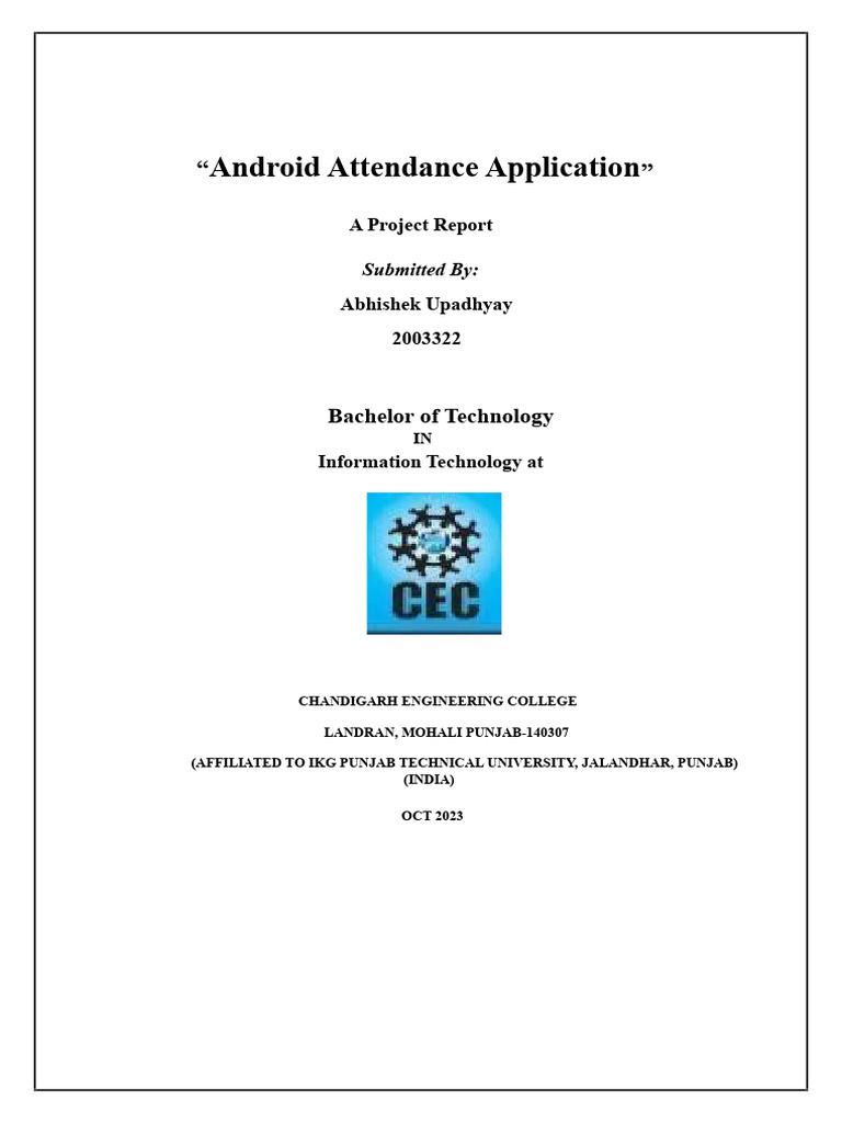 Project Report | PDF | Mobile App | Android (Operating System)