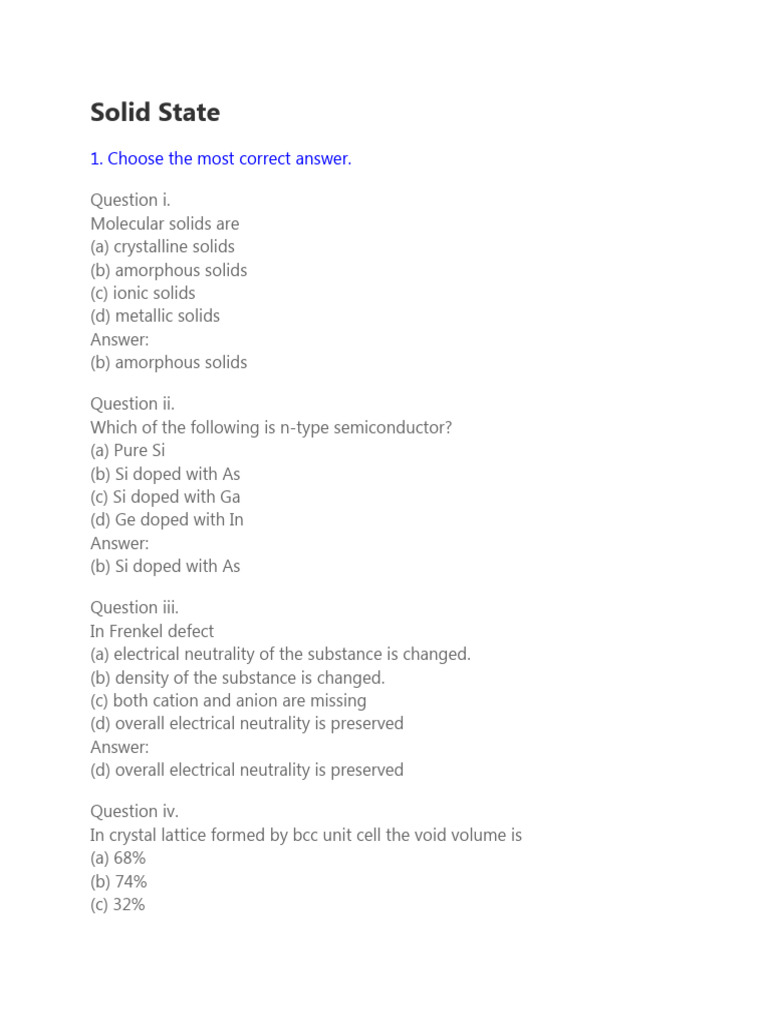 Solid State | PDF | Osmosis | Crystal Structure