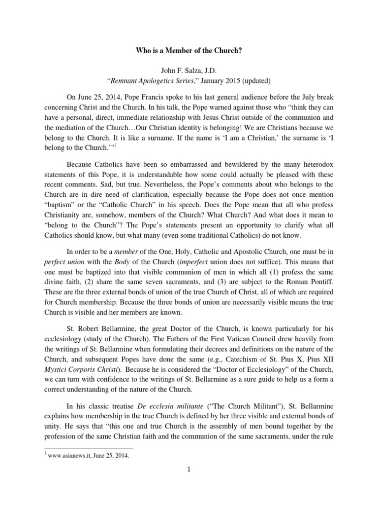 Feature - Invincible Ignorance and Material Heresy | PDF | Catholic ...