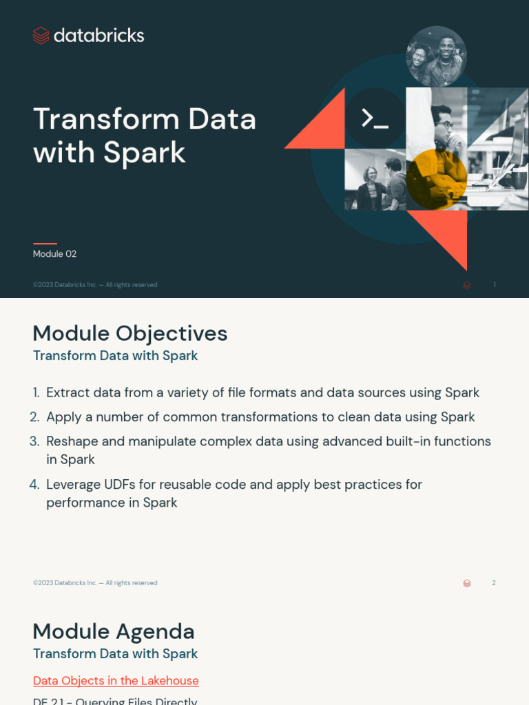 De Mod 2 Transform Data With Spark | PDF | Databases | Table (Database)