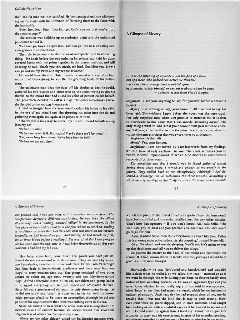 Matshoba, A Glimpse of Slavery | PDF