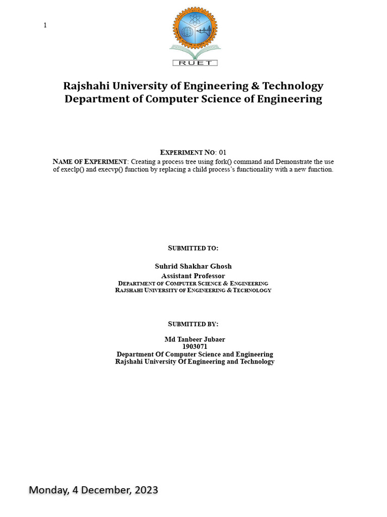 Lab1 71 | PDF | Process (Computing) | Computer Programming