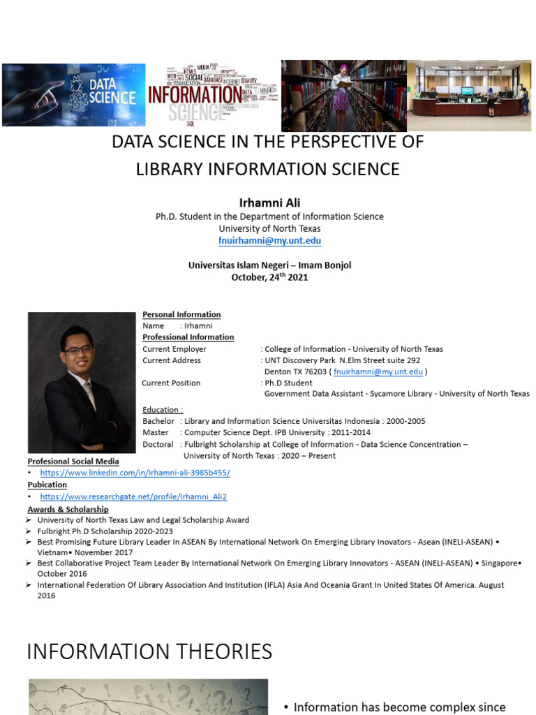 Data Science in Library Information Science | PDF | Information | Data