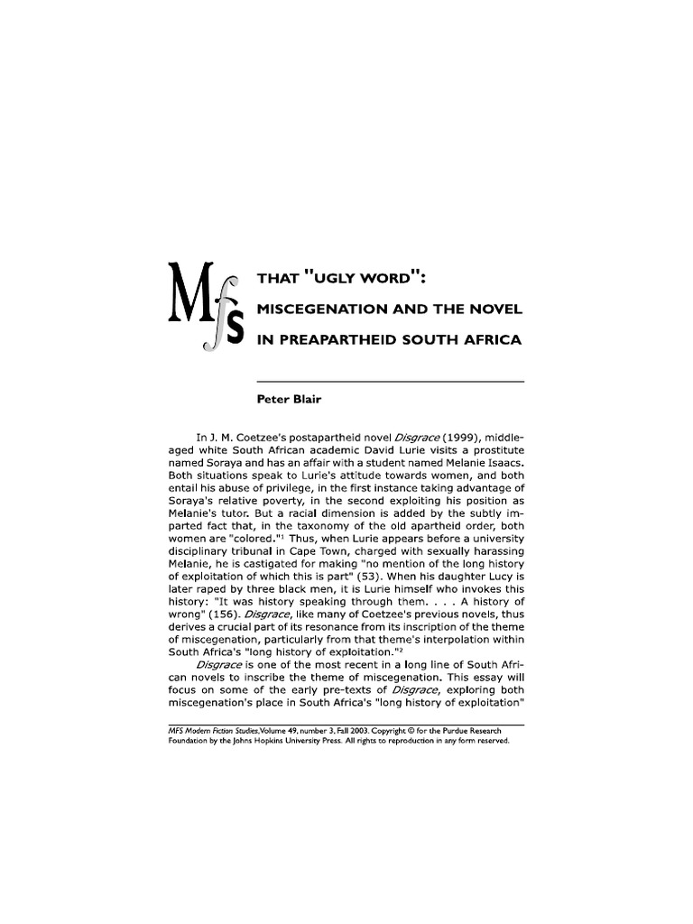 Blair, That 'Ugly Word' | PDF