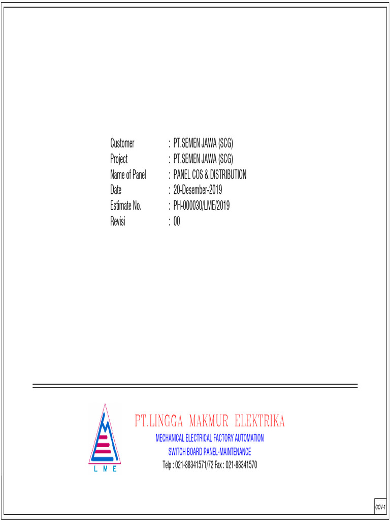 PANEL COS & DISTRIBUTION | PDF | Electrical Engineering