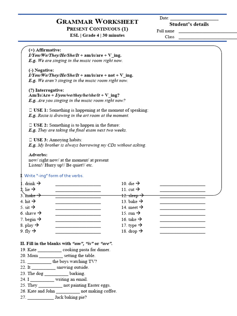 Worksheet 1.1 | PDF | Language Mechanics | Syntax