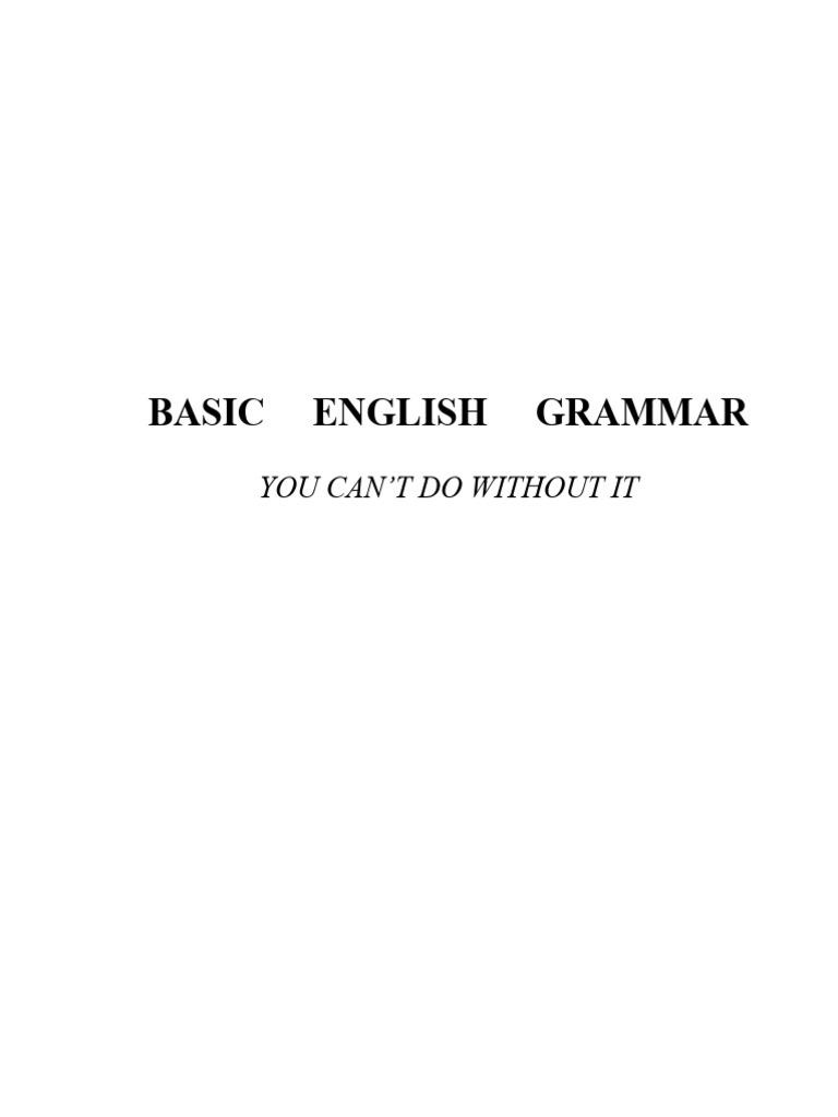 Basic English Grammar | Download Free PDF | Vocabulary | Pronoun