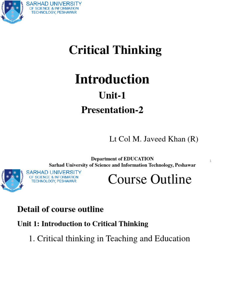 Critical Thinking | PDF | Critical Thinking | Thought
