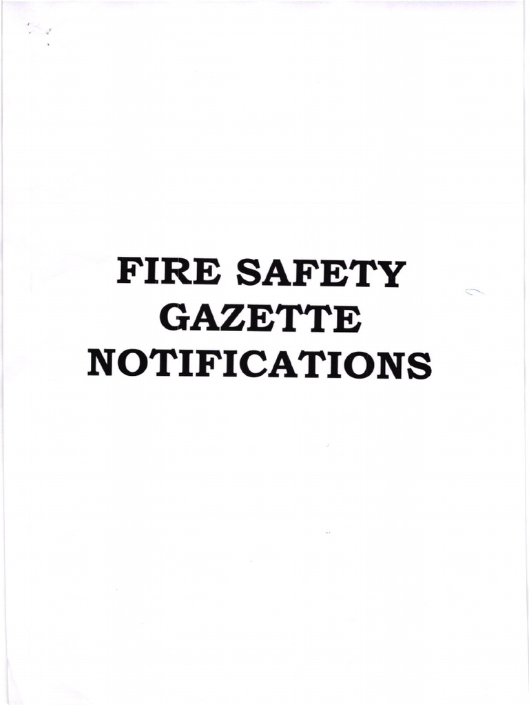 Fire Safety Gazette Notifications | PDF | Evaporation | Fires