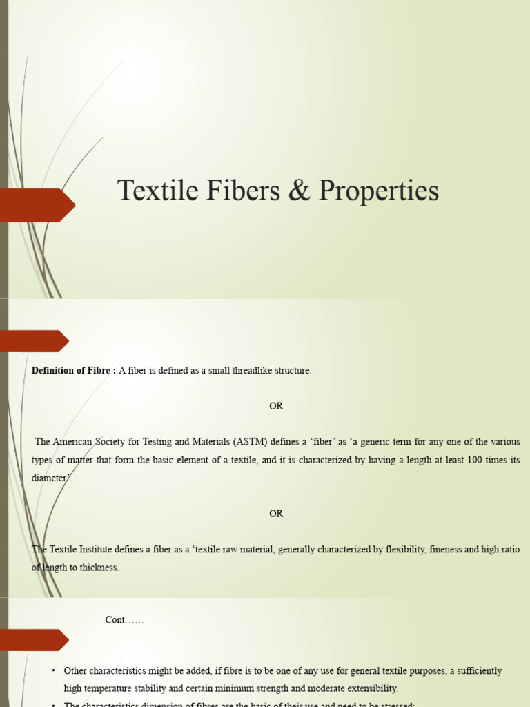 Textile Fibers: Types and Properties | PDF | Textiles | Fibers