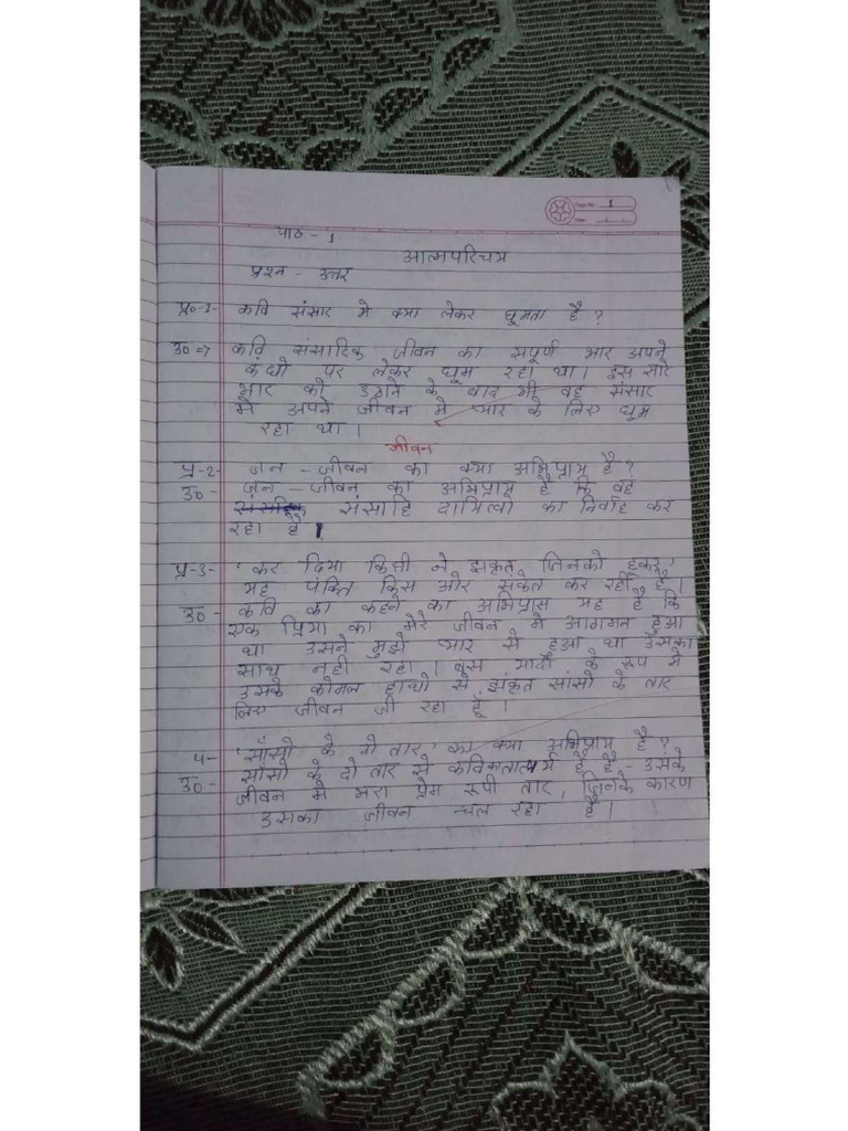 Hindi (Aarohan) Class 12 | PDF