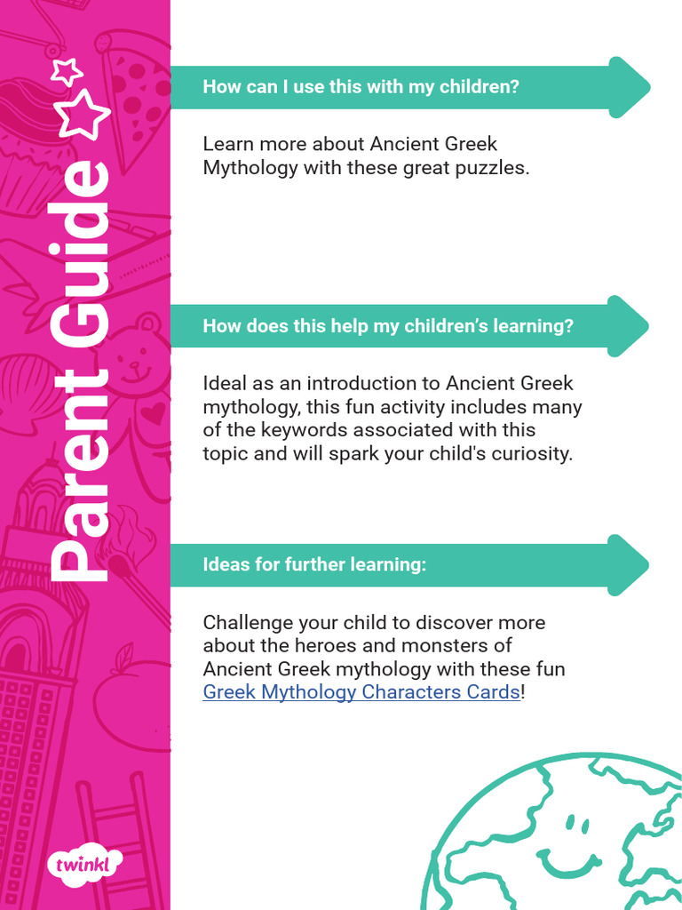 Greek Mythology Puzzles for Kids | PDF | Greek Mythology | Ancient ...