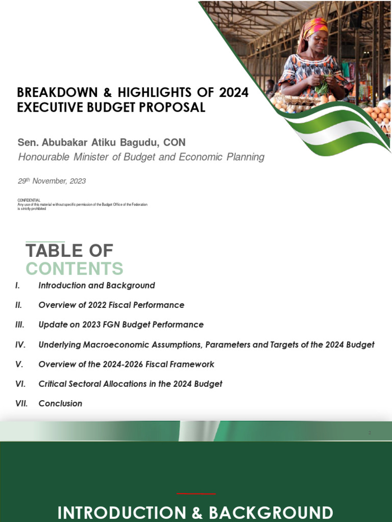 Public Presentation of 2024 Executive Budget Proposal - 29112023 | PDF ...