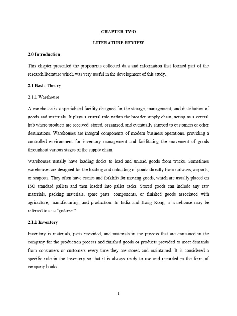 Chapter Two Warehouse | Download Free PDF | Warehouse | Inventory