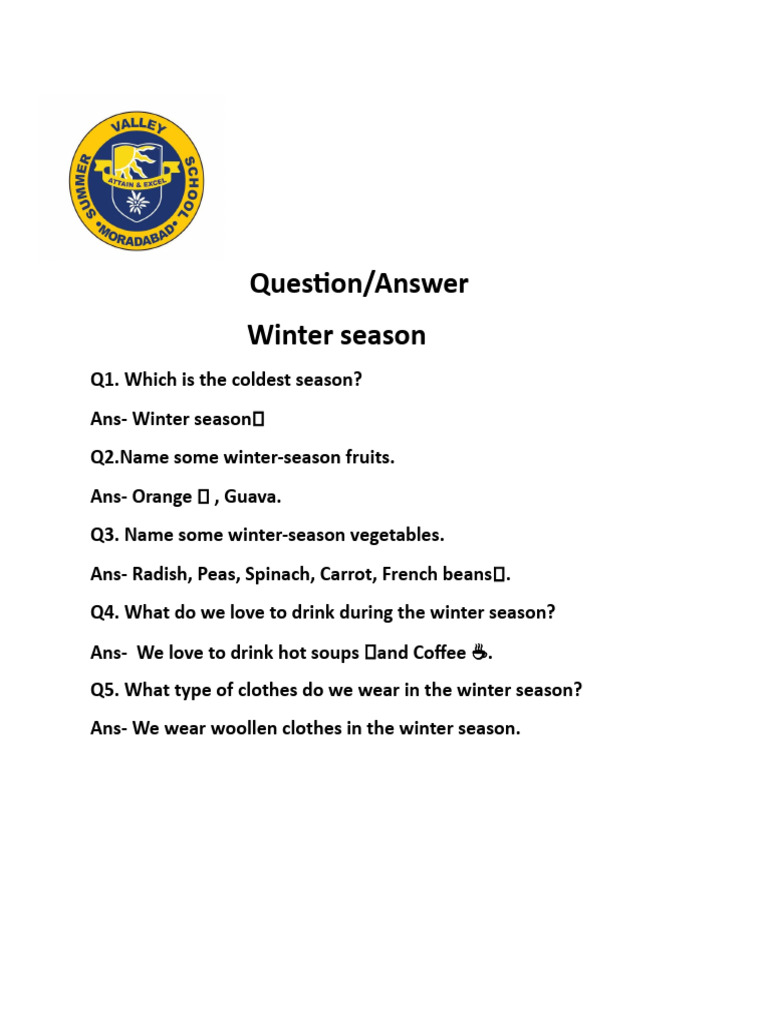 Winter Season | PDF