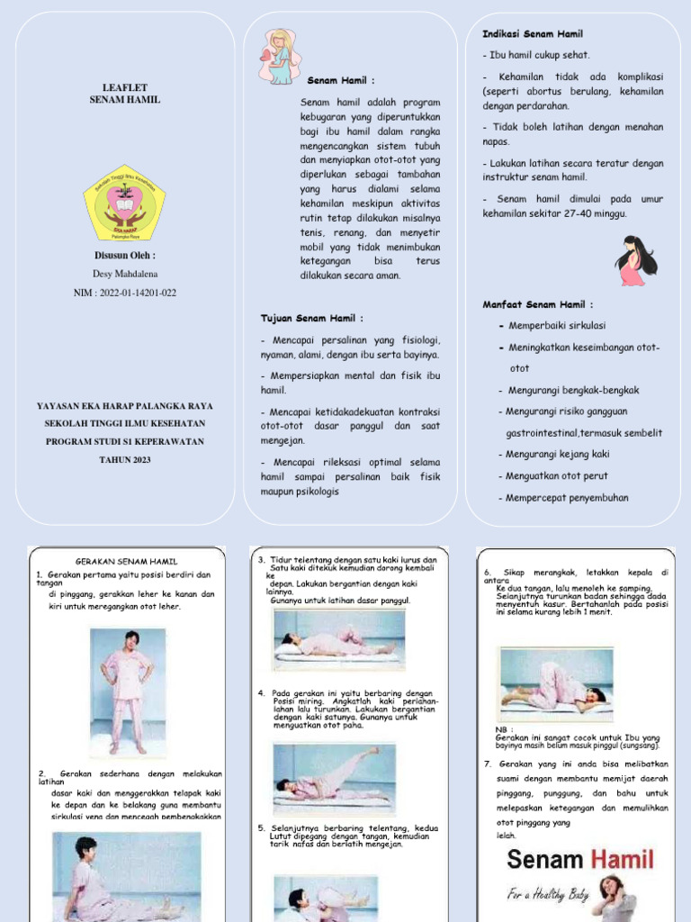 Leaflet Senam Hamil | PDF