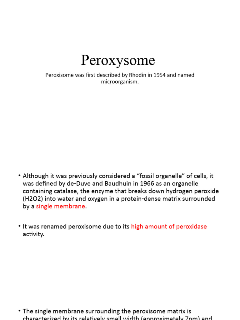 Peroxysome | PDF | Metabolism | Structural Biology