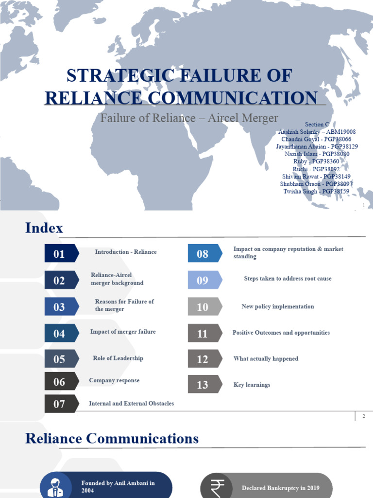 Failure of Reliance Communication | PDF | Mergers And Acquisitions ...