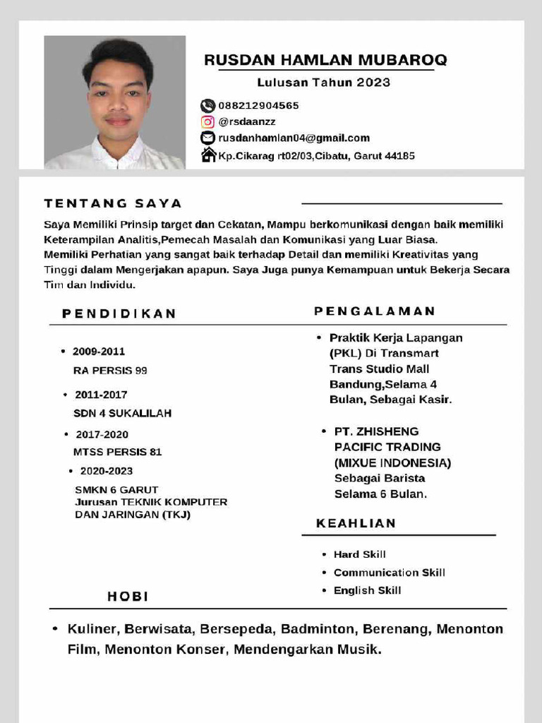 CV + Berkas - Rusdan Hamlan M | PDF