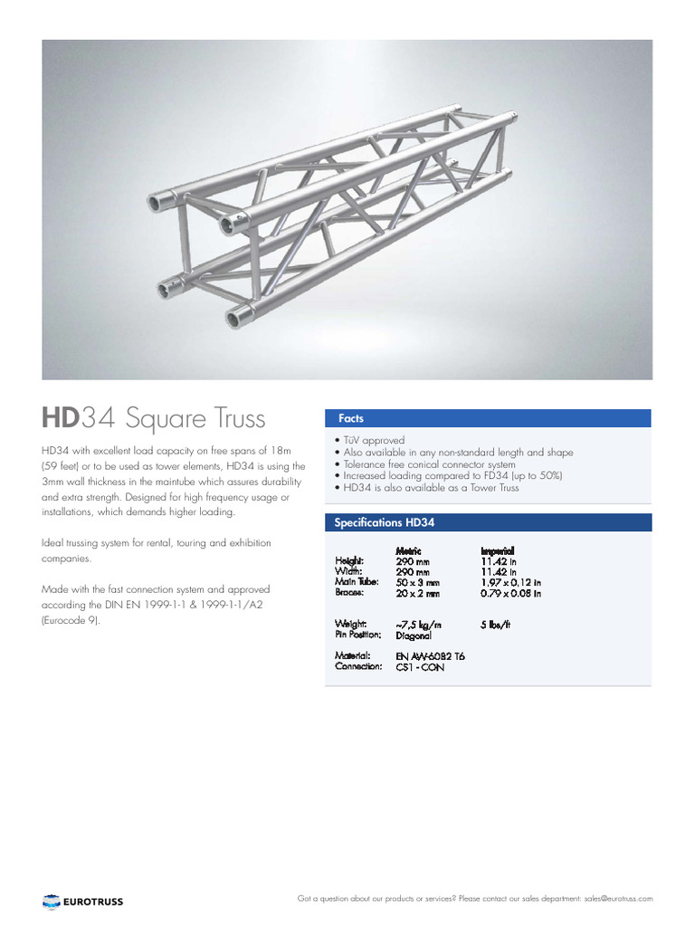 Eurotruss HD34 | PDF | Components | Building Engineering