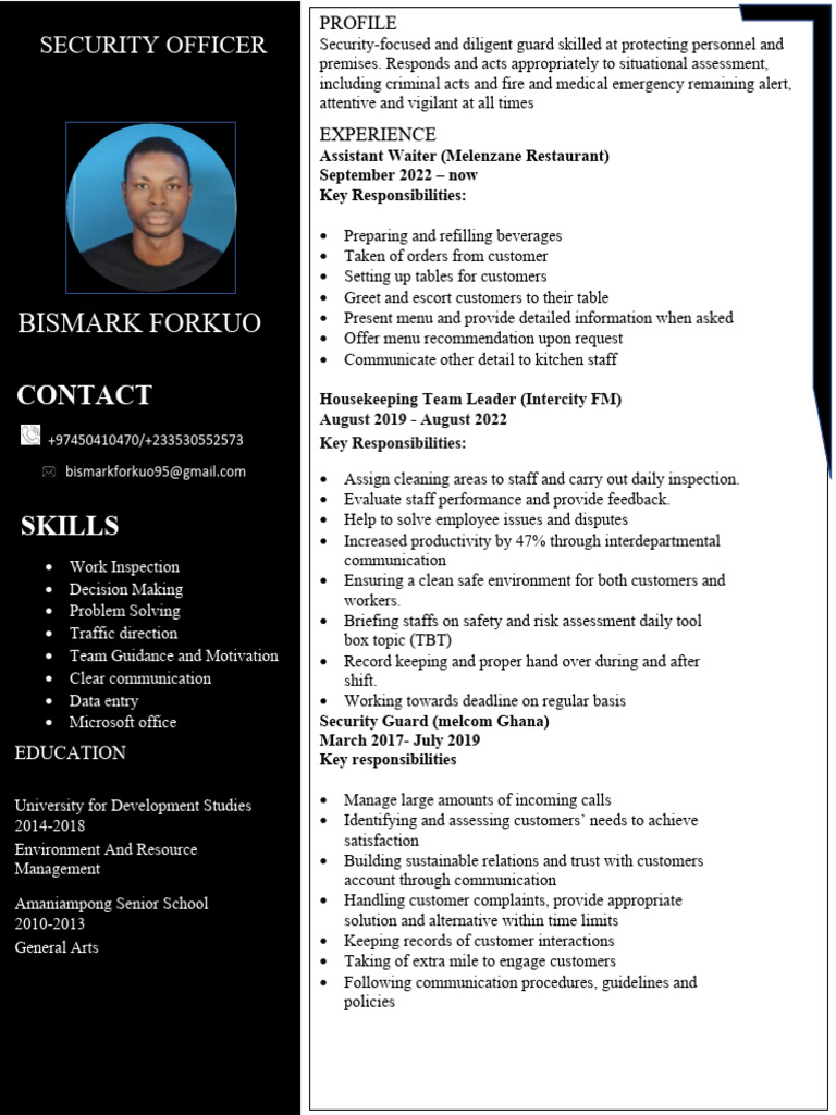 Security Officer | PDF | Security Guard | Communication