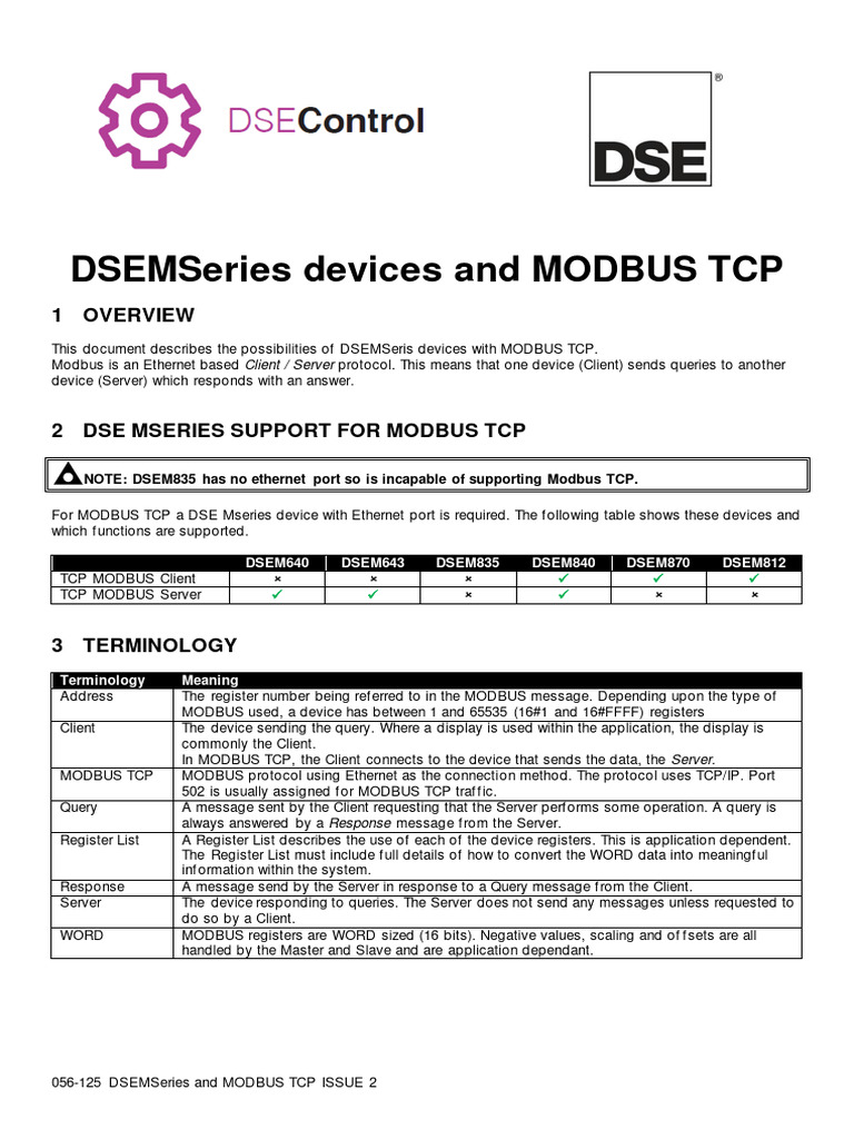 056 125 Mseries Modbus Pdf Port Computer Networking Transmission Control Protocol