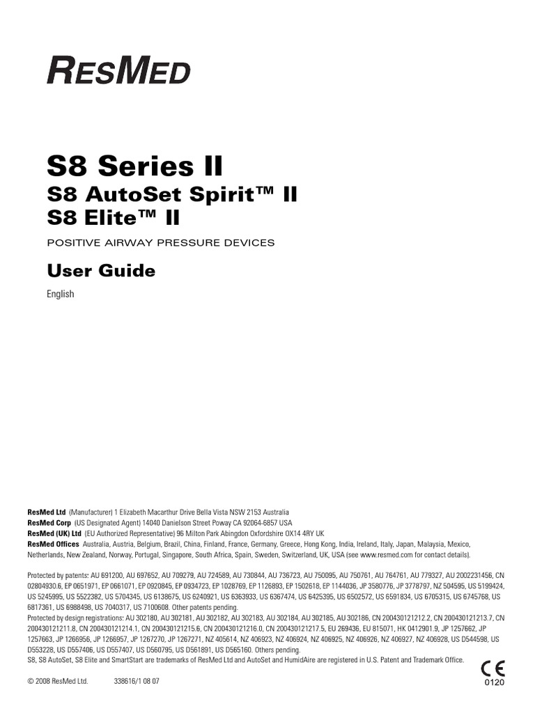 S8-Autoset-Spirit-Ii User-Guide Row Eng | PDF | Sleep Apnea | Diseases ...