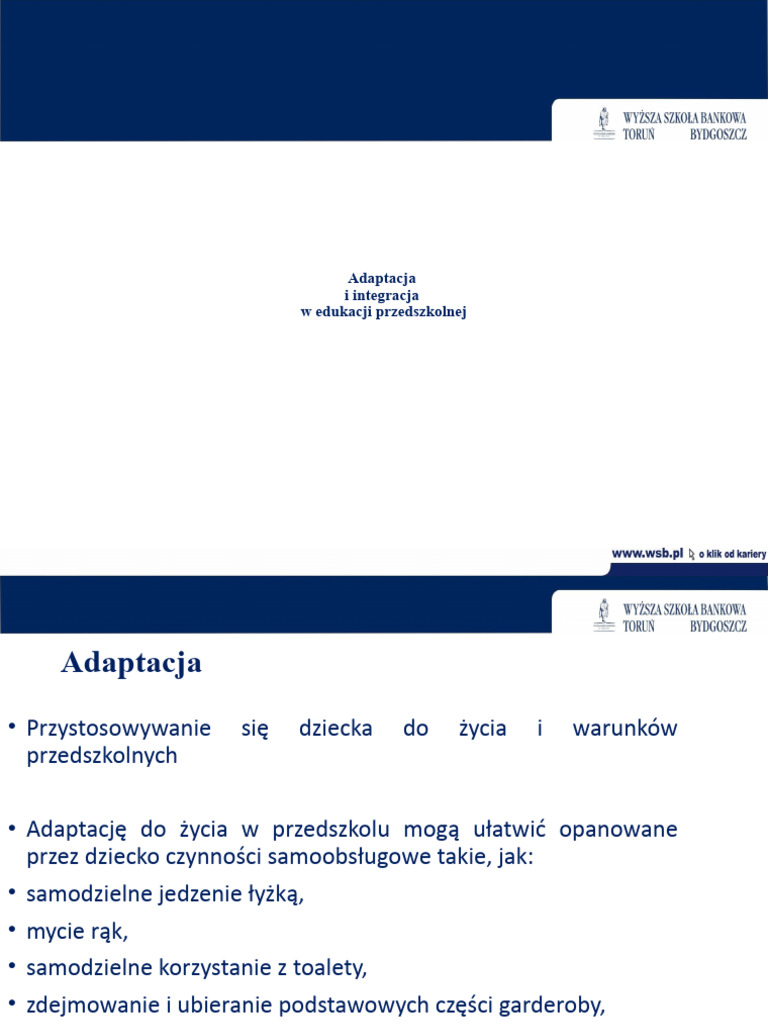 Integracja Adaptacja Wyk 10 | PDF