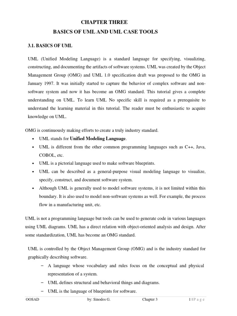 Chapter 3 Introduction To Uml Pdf Unified Modeling Language Conceptual Model