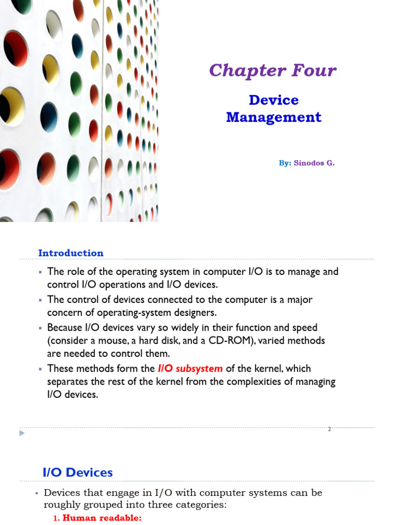 Chapter 4 - Opreating System | PDF | Input/Output | Hard Disk Drive