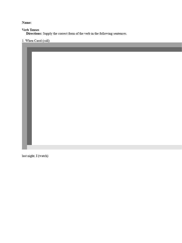 Verb Tenses Quiz 2 | PDF | Language Arts & Discipline | Classics