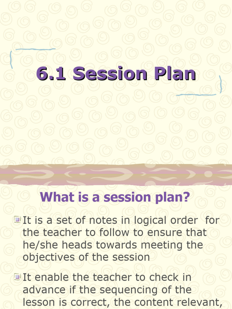 Session Plan | PDF | Learning | Teaching Method