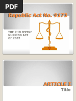 Ra 9173 | PDF | Nursing