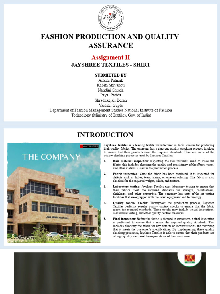 Fashion Quality Control Guide | PDF | Textiles | Linens